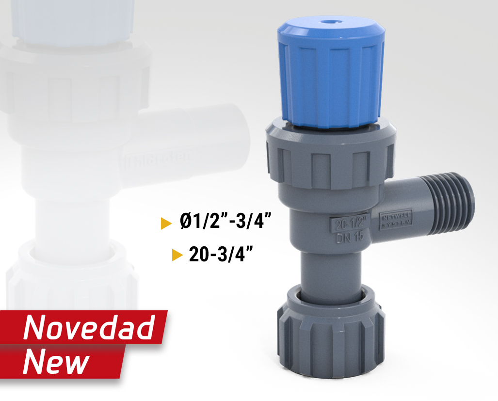 NEWS New products, "air l" 90º tee and rotary control valve Hidroten